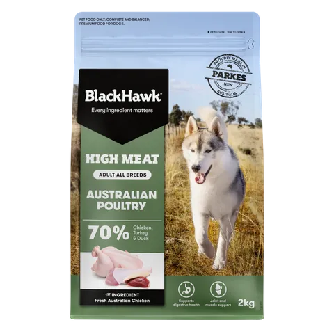 Black Hawk High Meat Australian Poultry Recipe – Petcare Warehouse